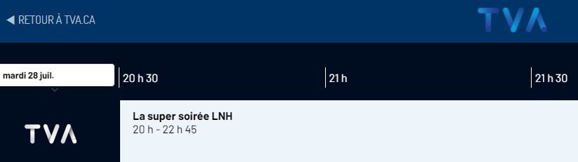 La chaîne généraliste TVA présentera le match entre le Canadien et les ...