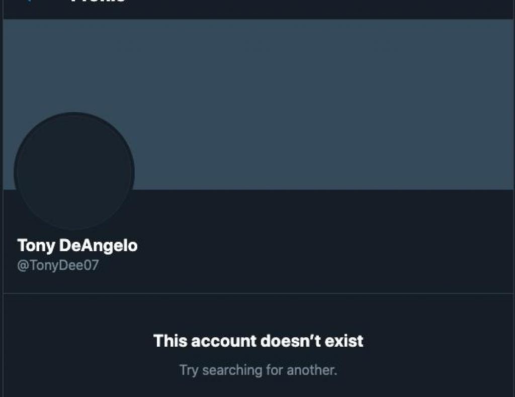 Le compte Twitter de Tony DeAngelo a disparu après qu’il ait supporté ...