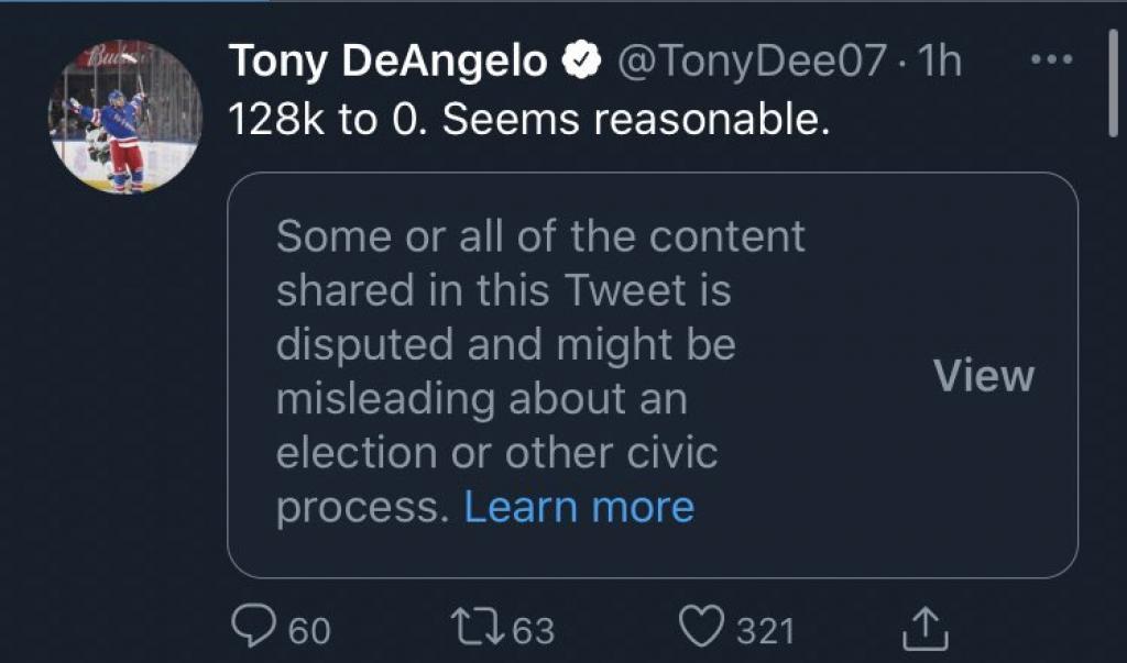 Le compte Twitter de Tony DeAngelo a disparu après qu’il ait supporté ...